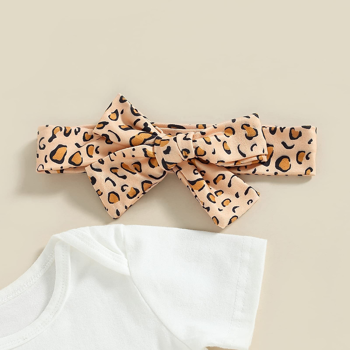 Eadrioss First Baby Girl Birthday Outfit 1st Wild One Romper Shirt Leopard Bell Bottoms One Year Old Birthday Outfit Girl