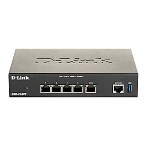 D-Link Unified Services VPN Router, 4 Port Gigabit Dual WAN Ethernet Load Balance Firewall Management Solution Mobile Broadband Support (DSR-250V2)