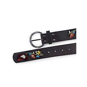 Beautiful Nomad Belts for Women Western Fashion Boho Embroidery PU Leather Belt for Jeans Dress