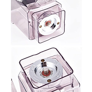 OYSTERBOY Premium Quality Replacement Parts Compatible for Blendtec Jar 90 oz 3 Quarts Professional/Commercial Grade Blender Jar with Stainless Steel Blade, Gripped Vented Lid, BPA-free, Grey