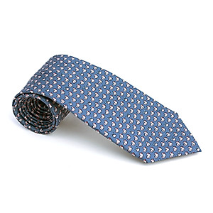 Kings and Wolves Men's 100% Silk Neckties Duck Printed Tie (Blue)