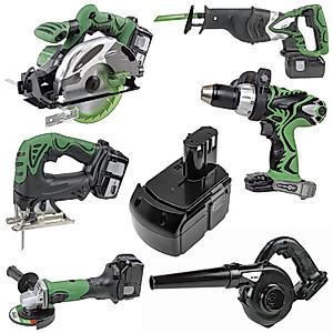 GYMSO Battery Replacement for Hitachi 326240, 326241, 327730, 327731, BCL 1815, BCL 1830, EBM 1830 DH 18DLX, DH18DLP4, DS 18DFL, DS 18DFLG, DS 18DL, DS 18DMR, DS 18DVB