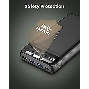 Bilivein Power Bank Portable Charger - 27000mAh Portable Phone Charger 22.5W Fast Charging PD QC3.0 External Battery Pack with 4 Outputs for iPhone, Samsung, Tablets