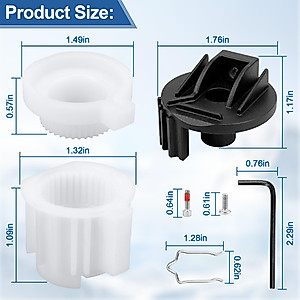 116653 Shower Faucet Handle Adapter Kit Replacement for Moen Posi-Temp Handles, Replacement Parts Compatible with Moen Single Handle Tub/Shower Faucet Valve Cartridge