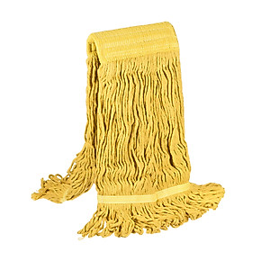 MECCANIXITY Commercial Mop Heads Replacement 40x27cm Cotton Yarn for Wet/Dry Mop Floor Cleaning Pads, Yellow