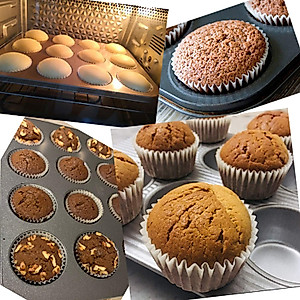 Tosnail 2000 Packs Standard Cupcake Liners Muffin Liner Muffin Wrappers Food Grade & Grease-Proof Paper Baking Cups - White