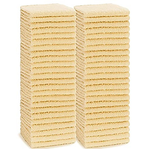 Simpli-Magic Cotton Washcloths, Pack of 48, 12” x 12”