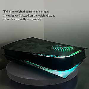 Faceplate for PS5 with RGB Light Strip and Dust Filter for Cooling Vents DOBEWINGDELOU 400+ Effects LED Light Ring Console Cover for PS5 Disc Edition DIY Decoration Kit Accessories Camouflage