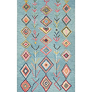 nuLOOM Hand Tufted Belini Area Rug, 2' x 3', Turquoise