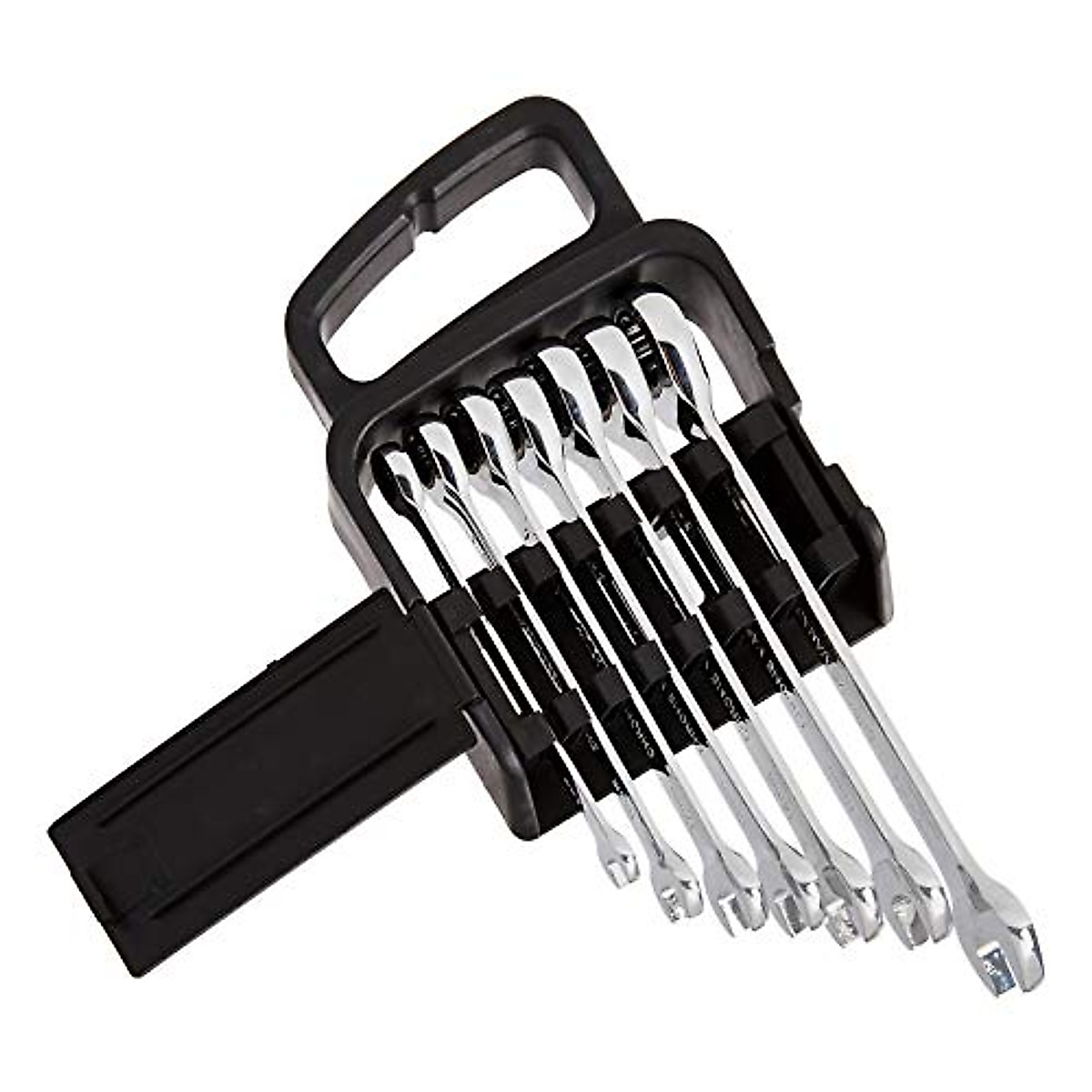 Amazon Basics Ratcheting Combination Wrench Set - Metric, 7-Piece