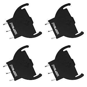 WMYCONGCONG 50 PCS CR2032 Vertical Button Cell Battery Sockets Holder Case Plastic Shell Type, Black