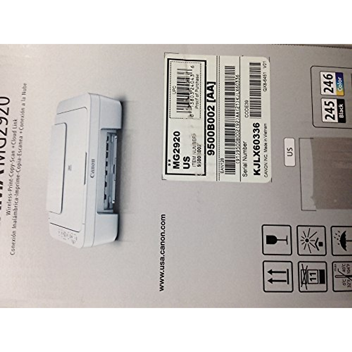 Canon PIXMA MG2920 Wireless Inkjet All-in-One Printer/Copier/Scanner