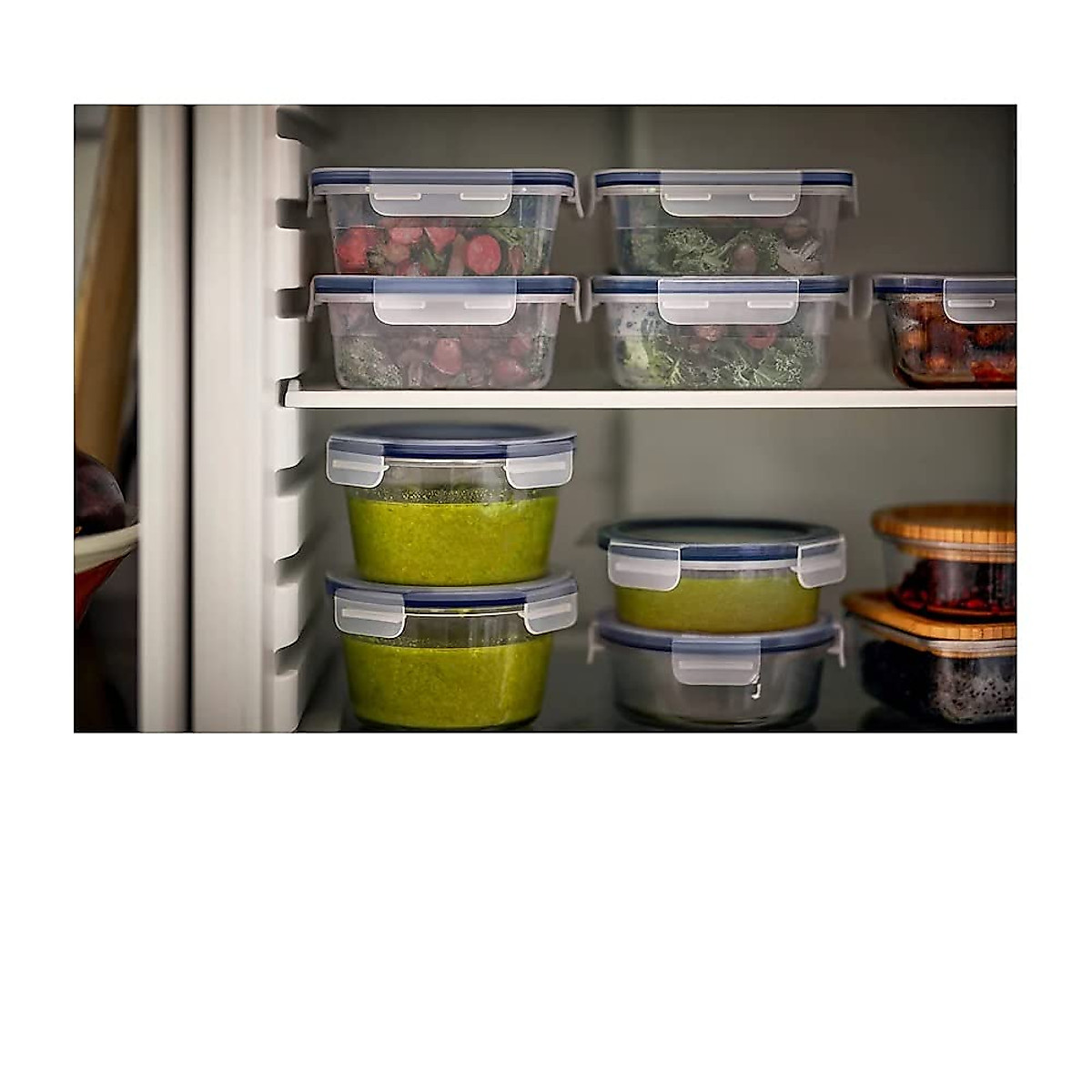 Ikea Food Container, Square/Plastic 3 Pack