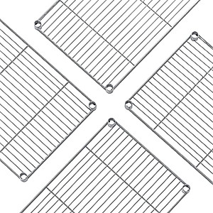 SINGAYE 3 Shelf Wire Shelving Unit Adjustable Storage Shelving 21.26”W x 11.41”D x 22.83”H (Silver)