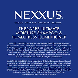 Nexxus Shampoo and Conditioner for Dry Hair Therappe Humectress Silicone-Free, Moisturizing Caviar Complex and Elastin Protein 33.8 oz 2 Count