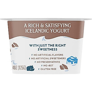 Icelandic Provisions, Coffee Cold Brew Extra Creamy Skyr Yogurt, 4.4 Ounce