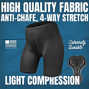 AERO|TECH|DESIGNS | Women's USA Classic Cycling Shorts | Padded Compression Short | X-Large | Royal Blue