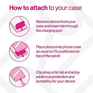 Richmond Finch Cell Phone Wrist Strap, 6.1 Inch Lanyard Smartphone Strap Holder for Wrists, Mobile Tether with Detachable Strap Accessory, Wireless Charging Compatible, Nylon with Metal Details, Black