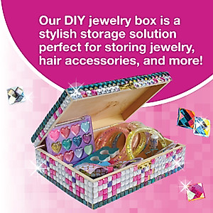 PURPLE LADYBUG DIY Sparkly Girls Jewelry Box for Girls 8-12 Yrs Old - Fun 10 9 8 7 6 Year Old Girl Birthday Gift Idea & Crafts for Girls 8-12 - Girl Toys 8-10, Arts and Crafts for Kids Ages 6-8 Girls