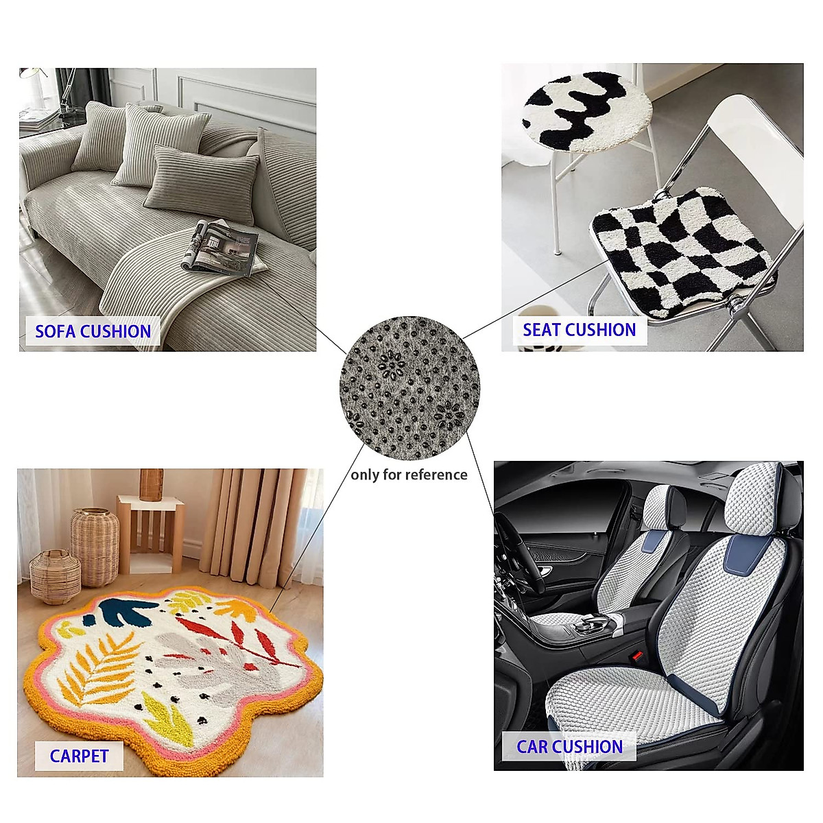 Yoquare Non-Slip Tufting Cloth Thick Backing Fabric, 2mm Thick (More Wear-Resistant & Tear-Resistant & Durable) Perfect Rug Backing Fabric & Rug Making Supplies (71 x 39 Inch)