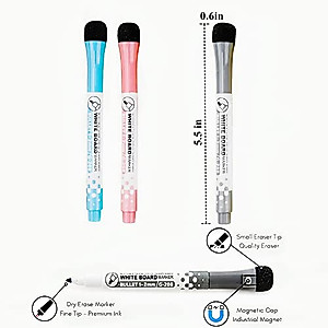 Maidston Enlarged Magnetic Chores Chart for Kids Multiple Behavior at Home Dry Erase Chore with 3 Color Markers Responsibility Reward Adults Family School Supplies