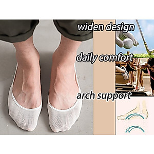 CHUNFO No Show Invisible Men Boys Cushioned Pure Color Low Cut Hidden Liner Socks Non Slip Grips 5 or 10 Pairs (5 Pairs-Pure Color 02-04 Black)