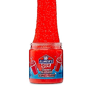Elmer's Gue Premade Slime, Variety Pack, Includes Clear Slime, Glow in the Dark Slime, Crunchy Slime, 4 Count