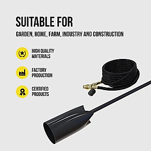 Propane Torch Weed Burner 500,000 BTU - Flame Weeder Kit with Carry Case - Heavy-Duty Flame Thrower with Flint Striker - Adjustable Flame, Long Hose 10ft - Compact Garden, Roofing Flamethrower Torch