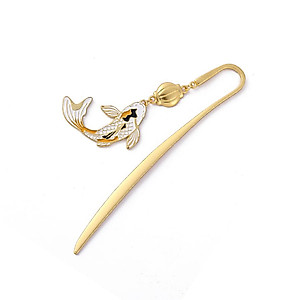 ARFUKA Bookmarks Lucky Fish Metal Bookmark Reading Book Markers Gifts for Women, Kids, Teens Girls, Readers and Book Lovers