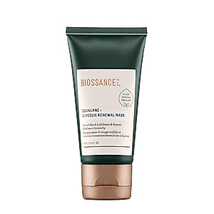 BIOSSANCE Squalane + Glycolic Renewal Mask. All-in-One Peel, Exfoliator and Mask with AHAs to Minimize Fine Lines, Discoloration and Look of Enlarged Pores (2.5 ounces)
