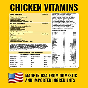 Azestfor Homemade Dog Food Supplement Dog Vitamins Made in USA Add to Holistic Whole Food Diets Raw BARF All Breeds Puppy Adult 16oz Powder