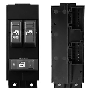 Driver Side Master Power Window Switch Gray | for 1999 2000 2001 2002 Chevy Silverado GMC Sierra 1500, 2500, 2500 HD, 3500 2-Doors Pickup Truck | Replace # 15047637