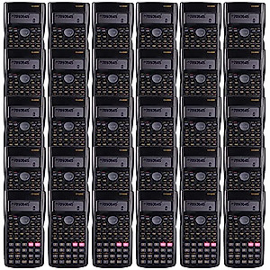 30 Packs Scientific Calculator Bulk, Individually Packaged Saillong 2 Line Engineering Classroom Math Calculators for Middle School, High School, College Student and Teacher, and Business, Black