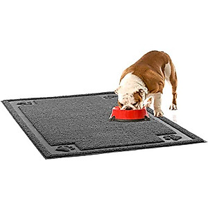 SHUNAI Dog Mat for Food and Water Under Bowl and Feeder, 35 x 24 Inches Large Dog Bowl Life Food Pet Mats for Dogs and Cats, Silicone Non Slip for Floors, Easy to Clean