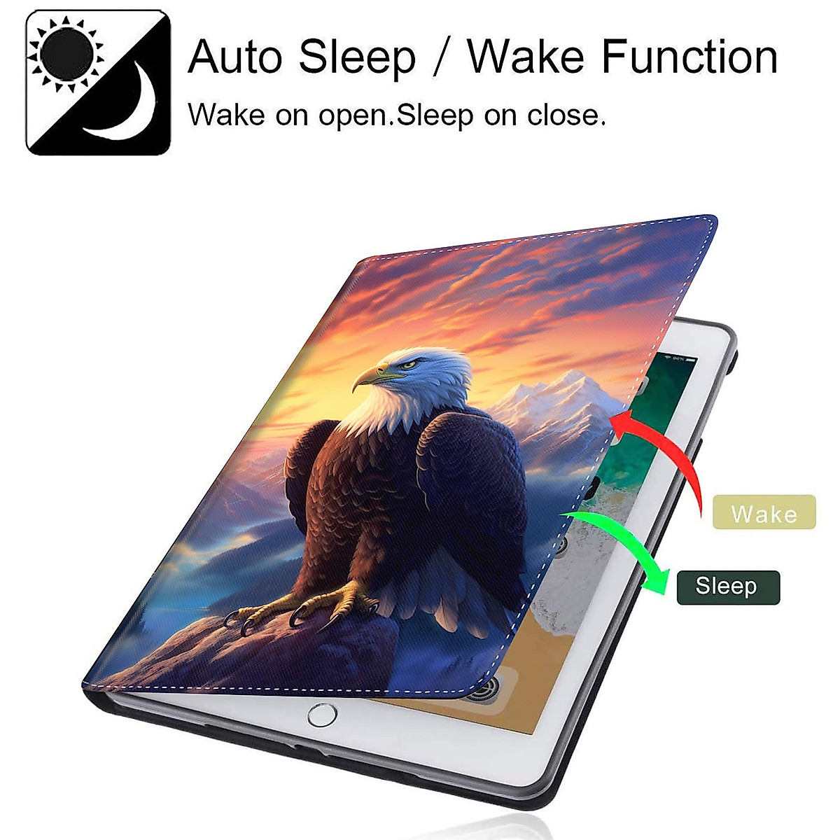 Case for iPad 10th Generation (2022 Release) 10.9 Inch, Durable Shockproof Protective Cover for New iPad 10th gen 10.9" 2022，Bald Eagle