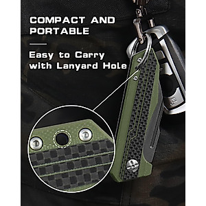 Dispatch Tactical Pocket Knife with Clip, 2.83 Inch 8Cr13MoV Reverse Tanto Blade with Carbon Fiber and G10 Handle, EDC Folding Pocket Knife for Men Women Flipper Pocketknife