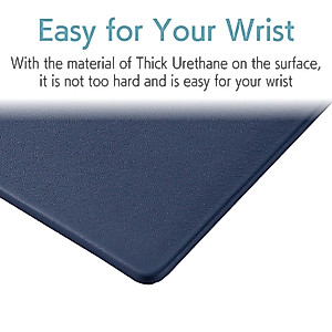 ELECOM Soft Leather Mouse Pad Large Size/PU Leather/Anti Skid/Soft/Precise Control Navy MP-SL02NV