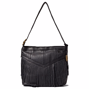 BORN Woodhill Fringe Hobo Black One Size