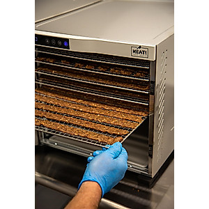 MEAT! 10 Tray Dehydrator with 10 Dishwasher Safe Trays, LED Control Panel, and Removable Drip Tray for Dehydrating Fruits, Vegetables, and Meat