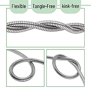 UNCO- Short Garden Hose, 3 Feet, Heavy Duty Stainless Steel Hose, Water Garden Hose, Metal Garden Hose, Outdoor Garden Hose, Non Kink Hose, Durable Garden Hose, Flexible Hose, Lightweight Hose.