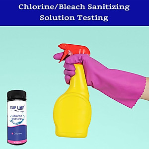 350 Strips - Chlorine Sanitizer Test Strips Food Service 0-500 ppm (Mega Pack) - Bleach Test Strips - Chlorine Test Strips for Food Service - Restaurant Test Strips - Chlorine Tester