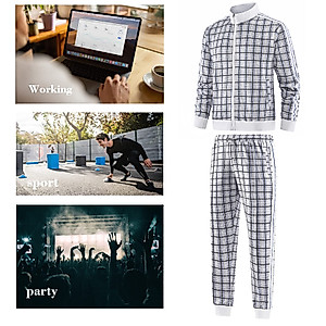 W JIANWANG Track Jogging Suits for Men Set Running Sweatsuits 2 Piece Casual Tracksuits Joggers Outfits Workout Sports Jacket and Pants 2101 Black XL