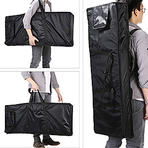 61 Key Keyboard Gig Bag Electric Piano Case Padded with 5mm Cotton,Shoulder Strap and Storage Pocket 39'' x 16" x 6''