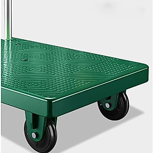 Generic Folding Foldable Moving Warehouse Push Hand Truck Heavy Duty Platform Cart Dolly Transport Truck for Heavy Thing Moving, Green