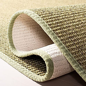 MARTHA STEWART x SAFAVIEH 2'3" x 12' Green MSR9501Y Farmhouse Sisal & Jute Runner Rug