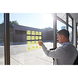 Post-it Super Sticky Notes, 3x3 in, 6 Pads, 2X the Sticking Power, Canary Yellow (654-6SSCY)