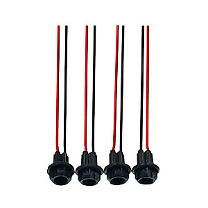 DEVMO 4pcs T10 Wire Wiring Harness W5W 168 194 2825 W3W 147 152 158 159 161 T10 Socket Holder Connector Cable T10 Wedge Base Universal for Cab Marker Roof Lights