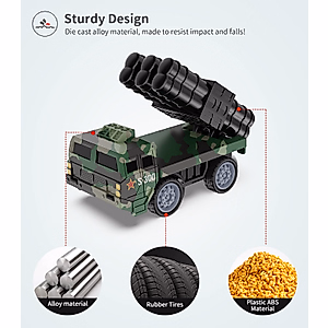 Small Army Toy Cars, Geyiie Die Cast Military Truck Vehicles Toys for Kids, Army Helicopter, Tanks, Mini Car Set as Easter Basket Stuffers Gifts for Boys Girls Age 3-8, East Party Favor
