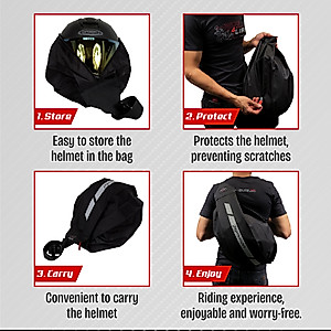 Pigmalion Motorcycle Helmet Bag | Innovative, Foldable Belt for Helmet Carry | The Smart Motorcycle Backpack Alternative (Neon Green)