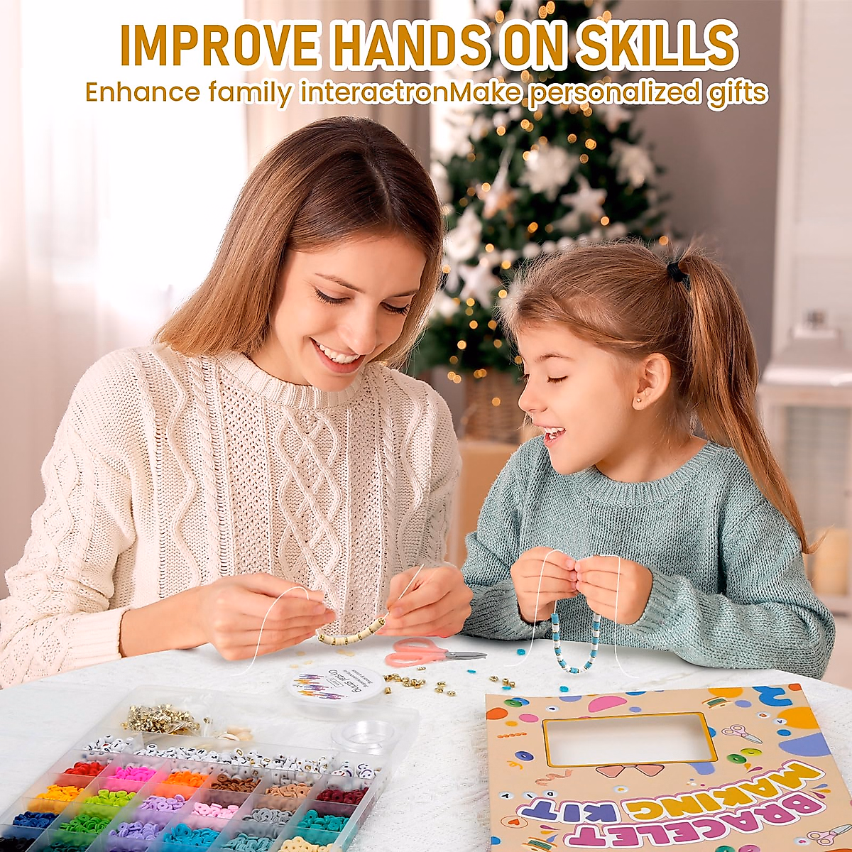 JQEEYGV 5500pcs Clay Beads Bracelet Making Kit 24 Colors Friendship Bracelet kit with Letter Beads DIY Arts and Crafts for Jewelry Set Beginners Gifts for Girls Ages 6-12